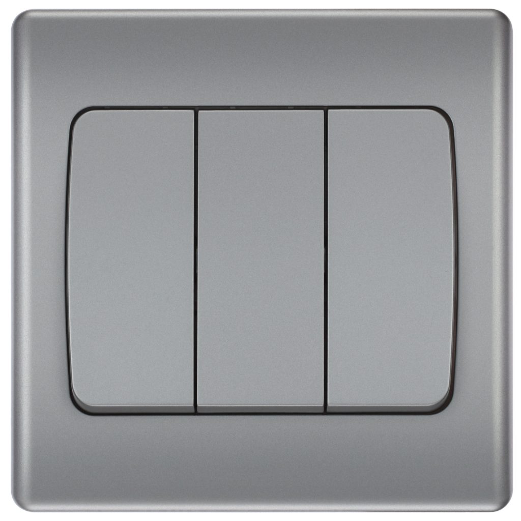 20A 3-Gang 2-Way Switch Grey - Pakistan Cables Decoris Series - Led ...